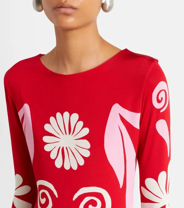 CALA DE LA CRUZ Printed Maxi Dress