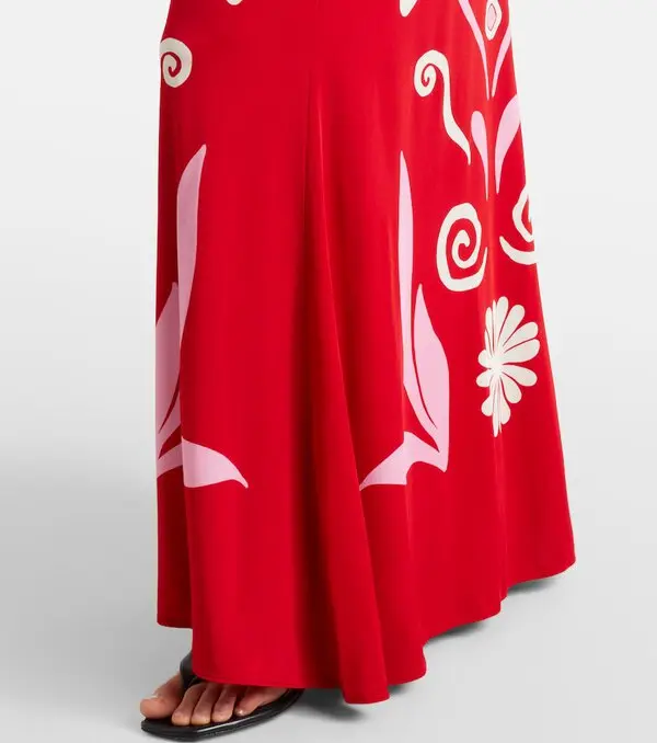 CALA DE LA CRUZ Printed Maxi Dress