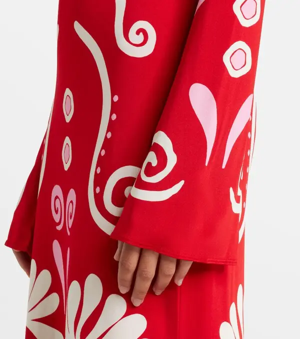 CALA DE LA CRUZ Printed Maxi Dress