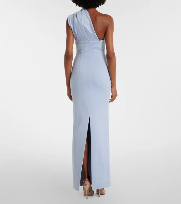 Solace London Gracie One-shoulder Gown - Blue