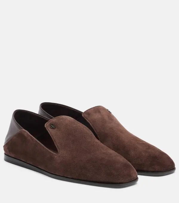 JIMMY CHOO Eliot Suede Loafers - Brown
