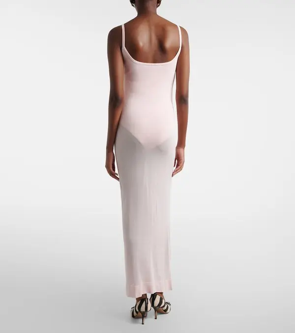 Jacquemus Nodo Knitted Maxi Dress - Pink