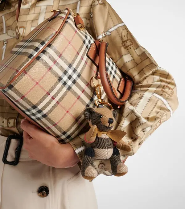 Burberry Thomas Bear Charm In Archive Beige - Brown
