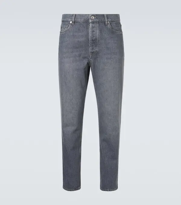 Brunello Cucinelli Mid-rise Straight Leg Jeans - Grey