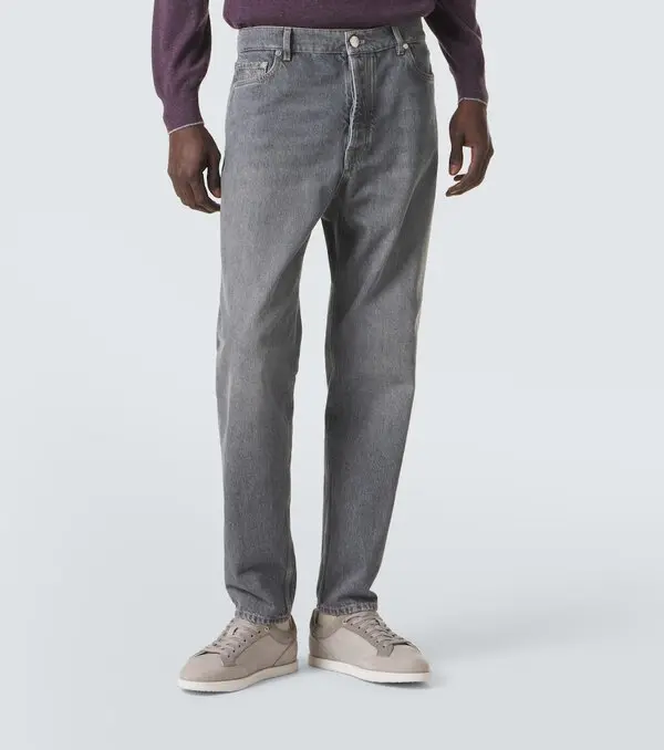 Brunello Cucinelli Mid-rise Straight Leg Jeans - Grey