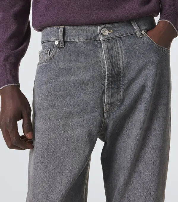 Brunello Cucinelli Mid-rise Straight Leg Jeans - Grey