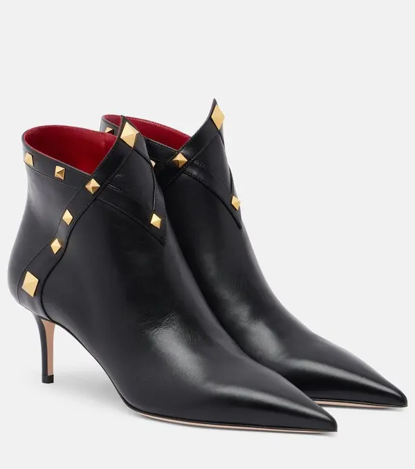 Valentino Garavani Studded Leather Ankle Boots