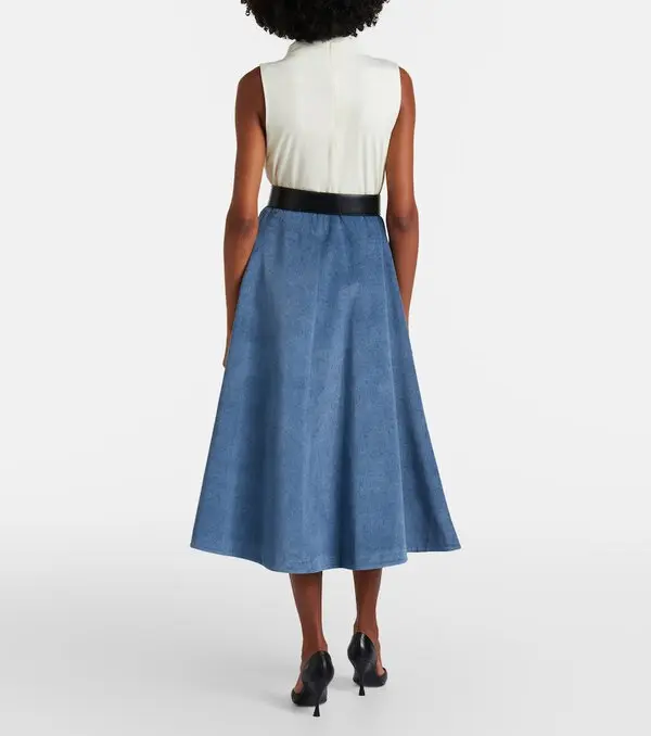 Altuzarra Varda Denim Midi Skirt