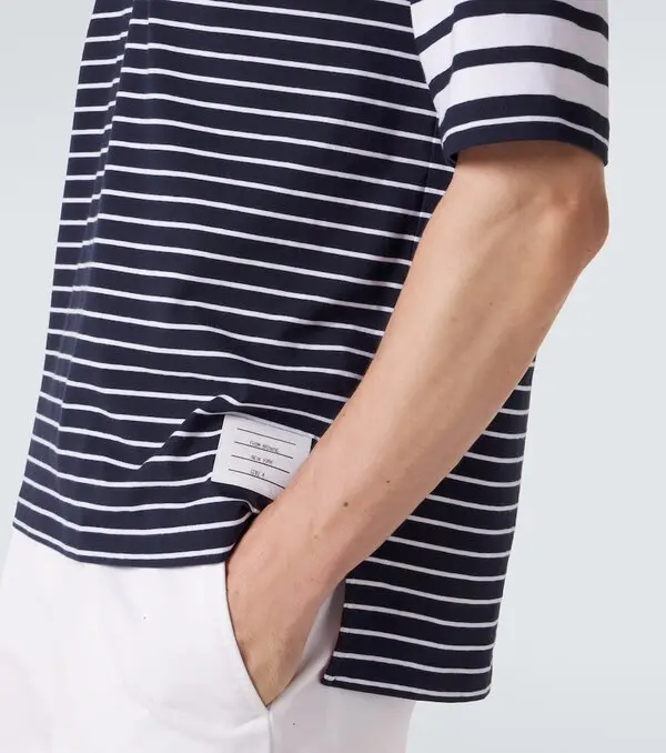Thom Browne 4-bar Striped Cotton T-shirt