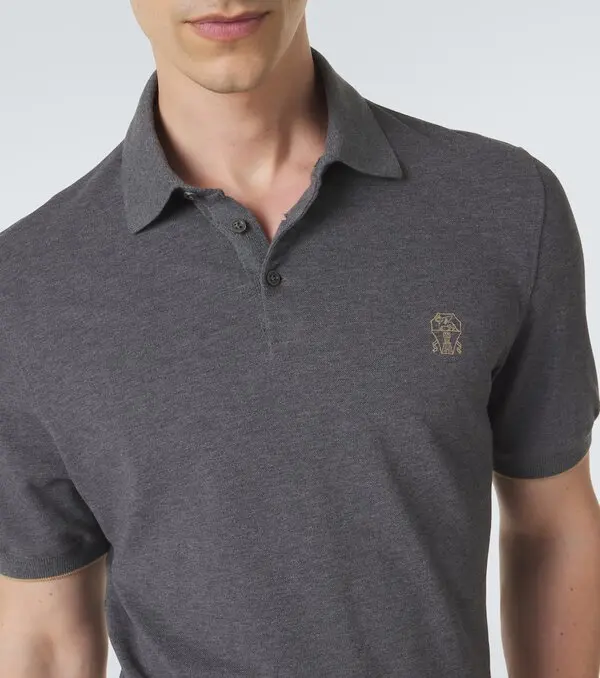 Brunello Cucinelli Cotton Pique Polo Shirt