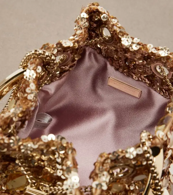 JIMMY CHOO Bon Bon Small Embellished Bucket Bag