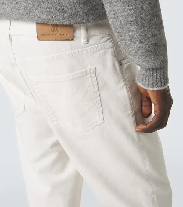 Brunello Cucinelli Straight Leg Jeans - White