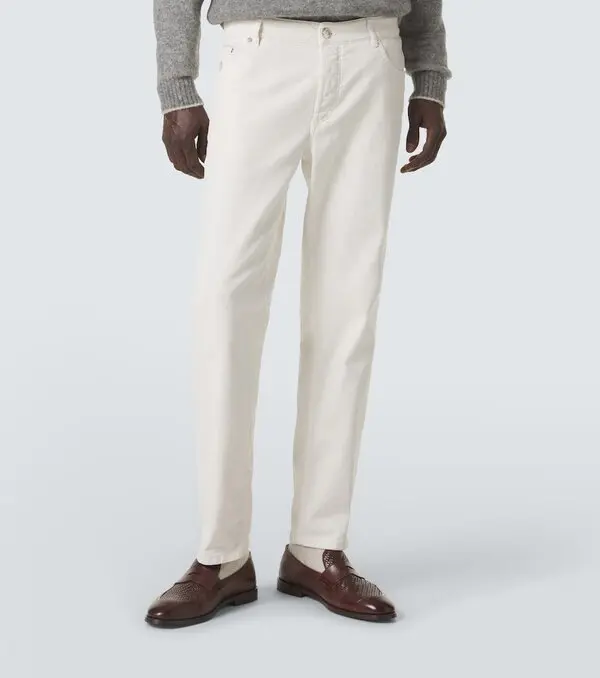 Brunello Cucinelli Straight Leg Jeans - White