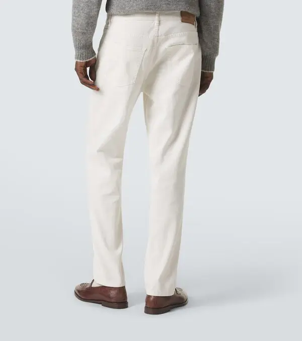 Brunello Cucinelli Straight Leg Jeans - White