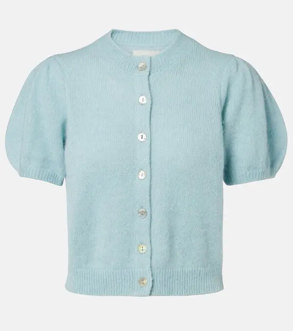 DÔEN Anisa Alpaca And Wool-blend Cardigan - Blue