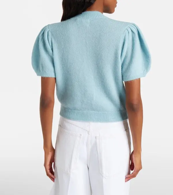 DÔEN Anisa Alpaca And Wool-blend Cardigan - Blue