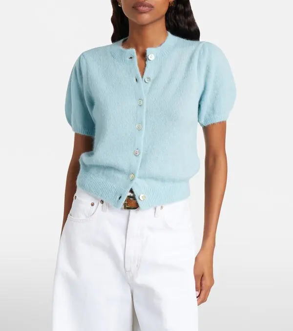 DÔEN Anisa Alpaca And Wool-blend Cardigan - Blue