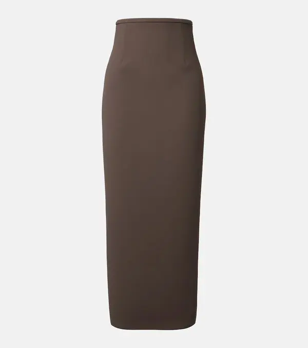Khaite Winton Crepe Maxi Skirt - Grey