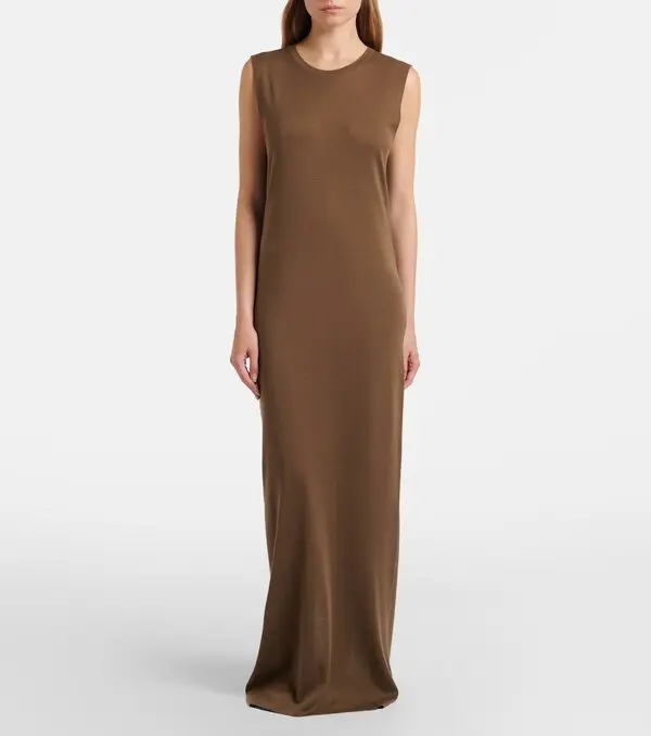 THE ROW Oiva Silk Maxi Dress - Brown
