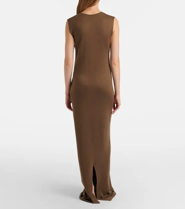 THE ROW Oiva Silk Maxi Dress - Brown