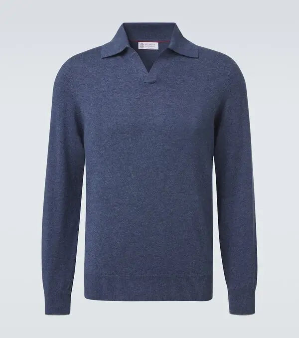 Brunello Cucinelli Cashmere Polo Sweater