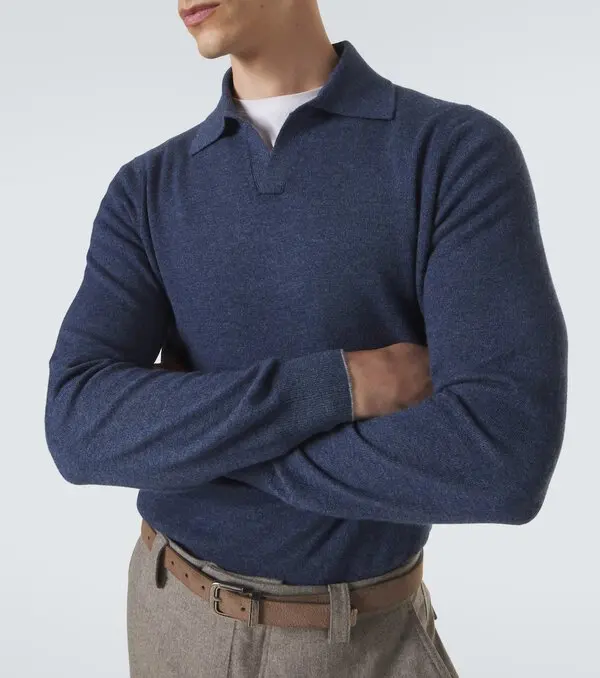 Brunello Cucinelli Cashmere Polo Sweater
