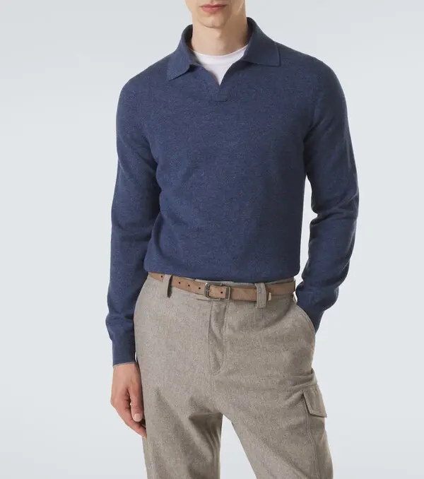 Brunello Cucinelli Cashmere Polo Sweater