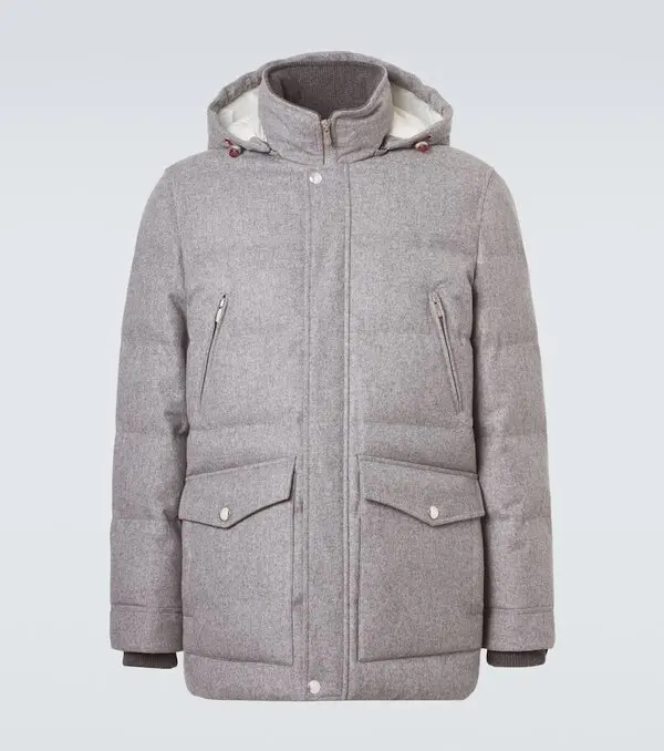 Brunello Cucinelli Wool Flannel Down Jacket