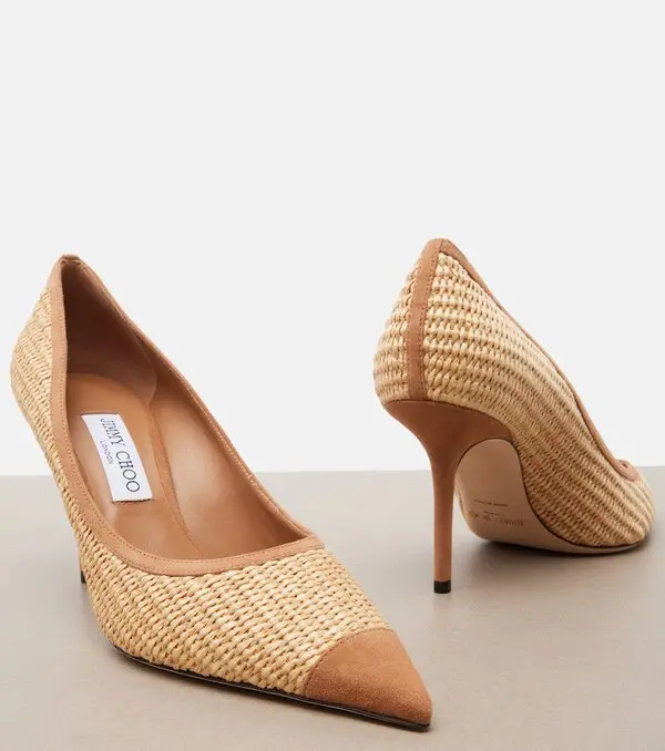 JIMMY CHOO Love Raffia Pumps