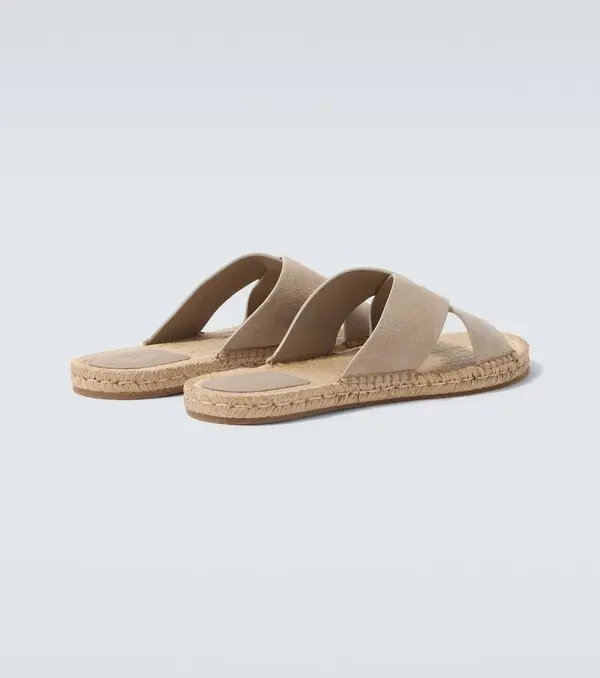 Zegna Suede Espadrille Sandals