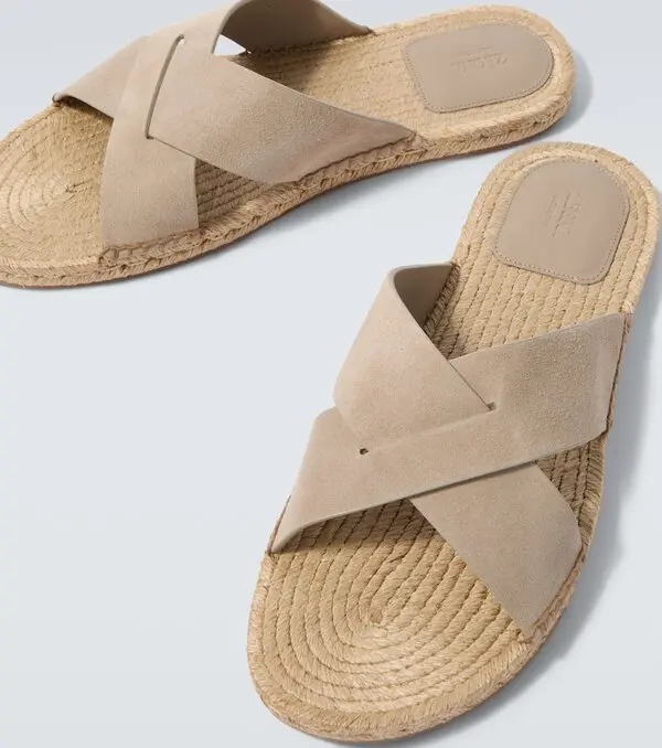 Zegna Suede Espadrille Sandals