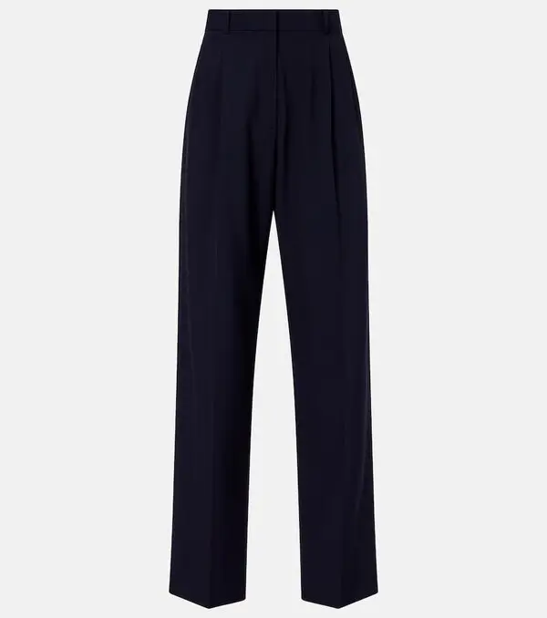 THE ROW Mune Wool Straight Leg Trousers