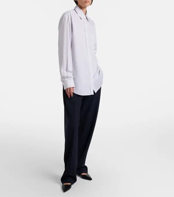 THE ROW Mune Wool Straight Leg Trousers