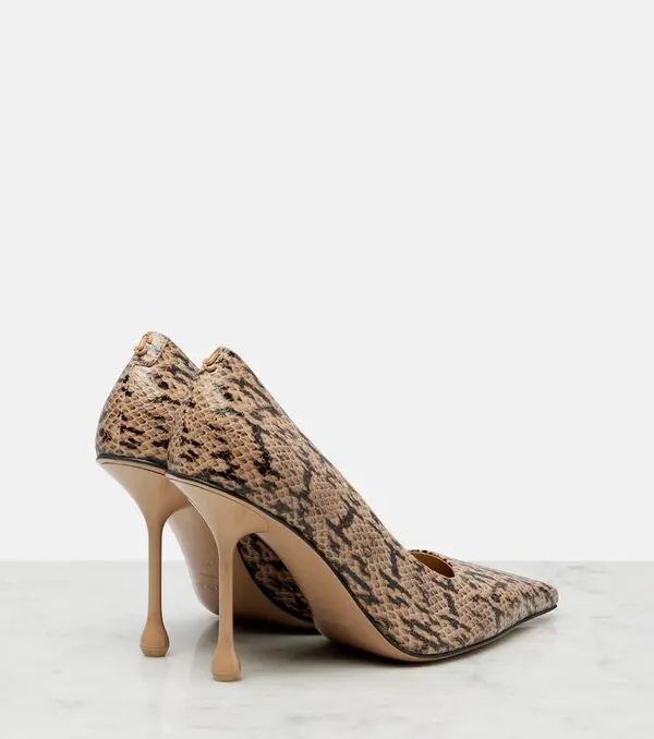 JIMMY CHOO Ixia Snake-effect Leather Pumps - Beige