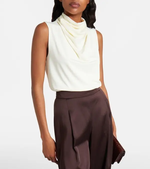 Altuzarra Draped Sleeveless Top - White