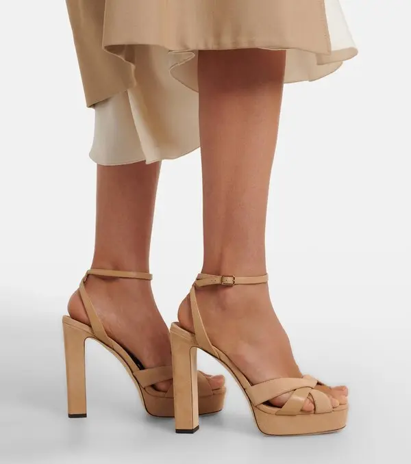 JIMMY CHOO Kove Suede Platform Sandals