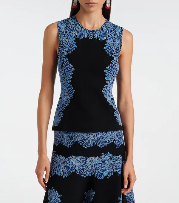 Ulla Johnson Ayli̇n Knitted Jacquard Tank Top