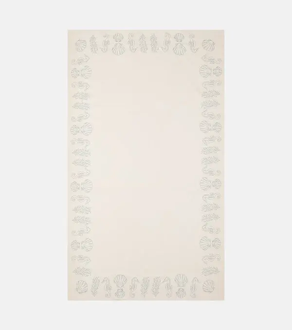 LES-OTTOMANS Embroidered Linen Tablecloth