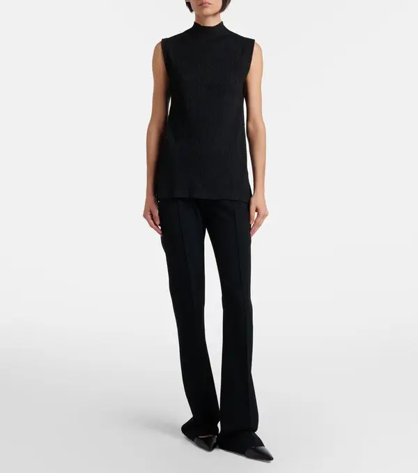 THE ROW Fabien Wool Cady Flared Pants