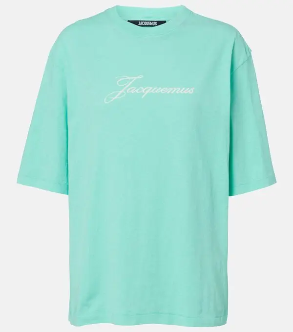 Jacquemus Logo Cotton And Hemp Jersey T-shirt - Green