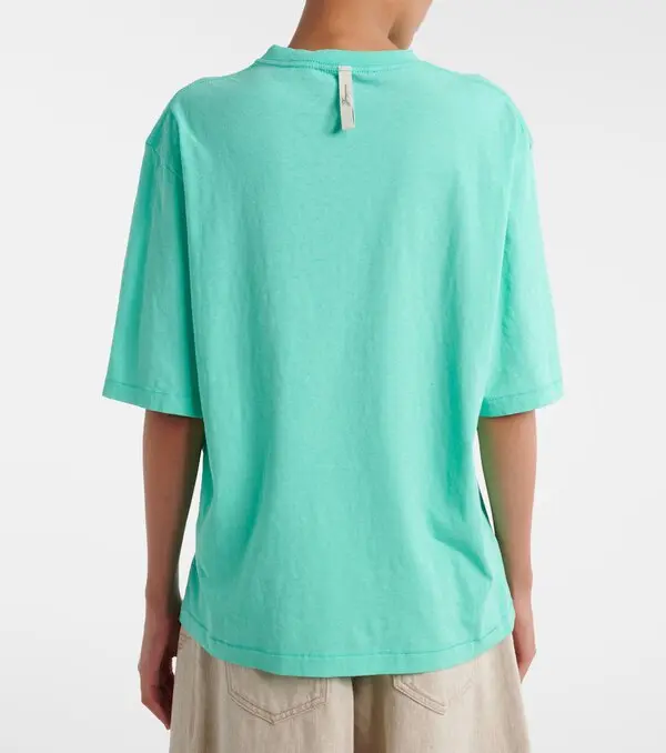 Jacquemus Logo Cotton And Hemp Jersey T-shirt - Green