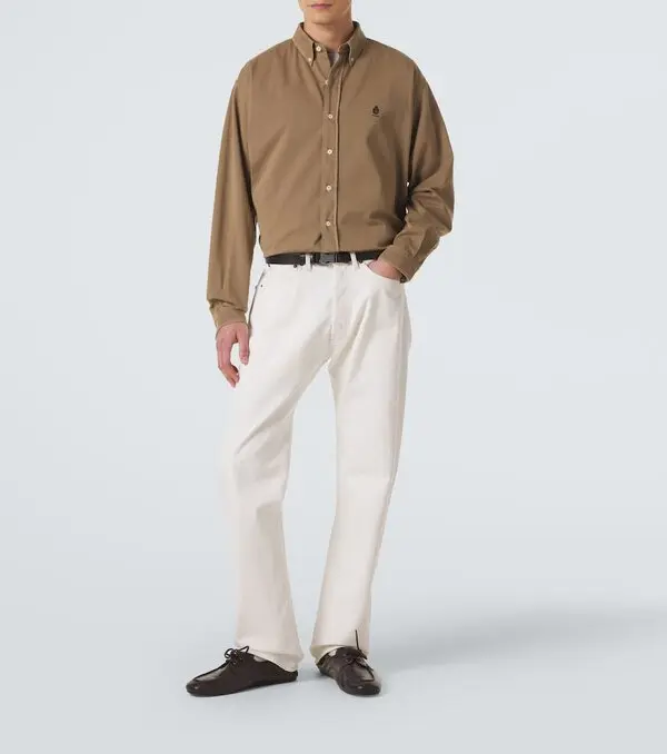 Prada Embroidered Cotton Shirt