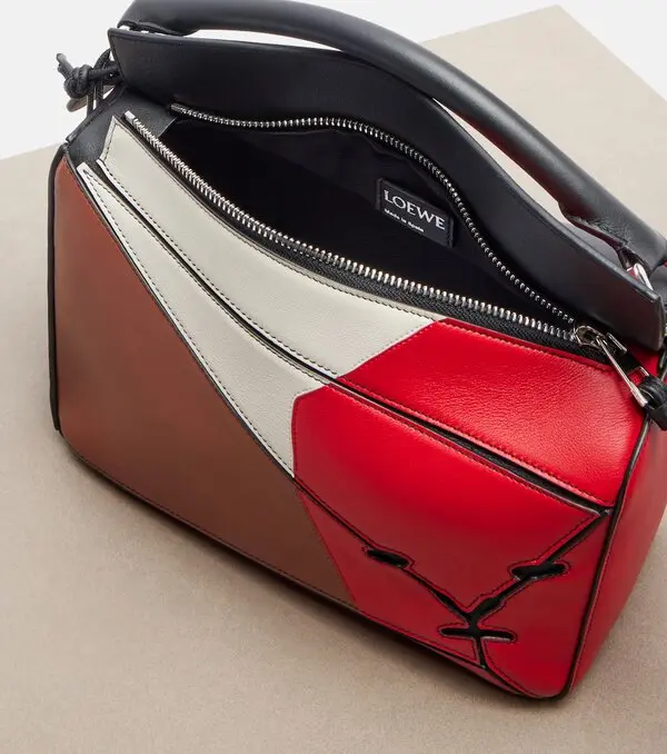 Loewe Puzzle Lion Intarsia Small Shoulder Bag