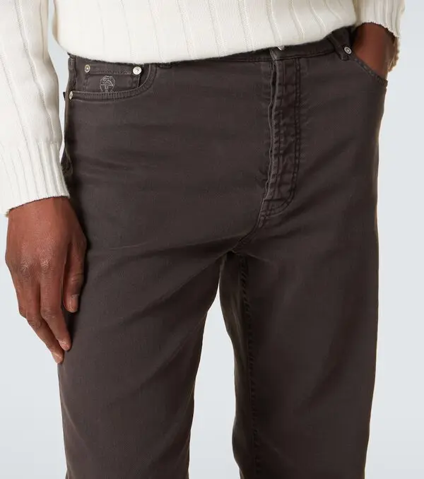 Brunello Cucinelli Mid-rise Straight Jeans - Brown