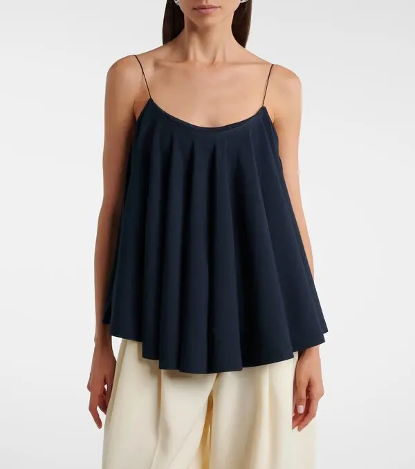 Jacquemus Voile Open-back Jersey Top - Blue