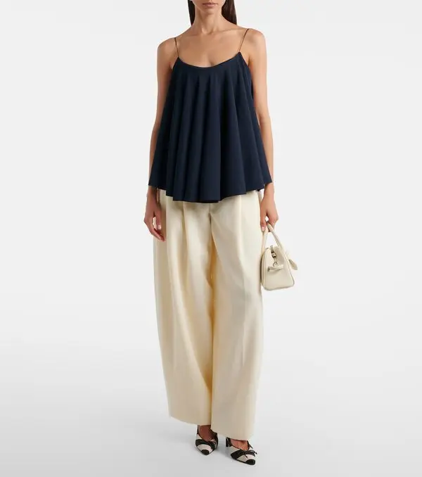 Jacquemus Voile Open-back Jersey Top - Blue