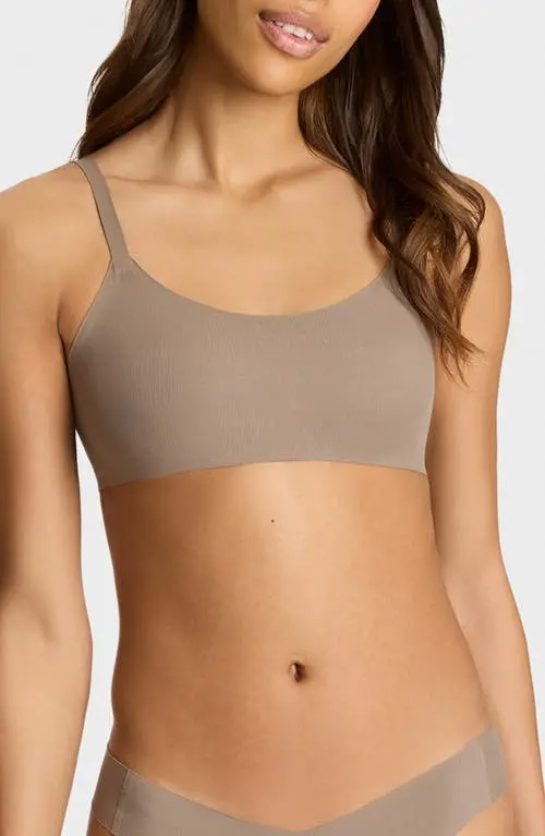 Commando Rib Bralette - Truffle