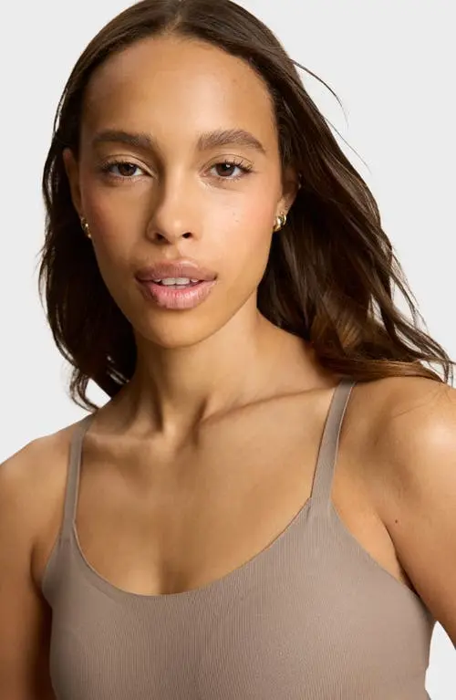 Commando Rib Bralette - Truffle