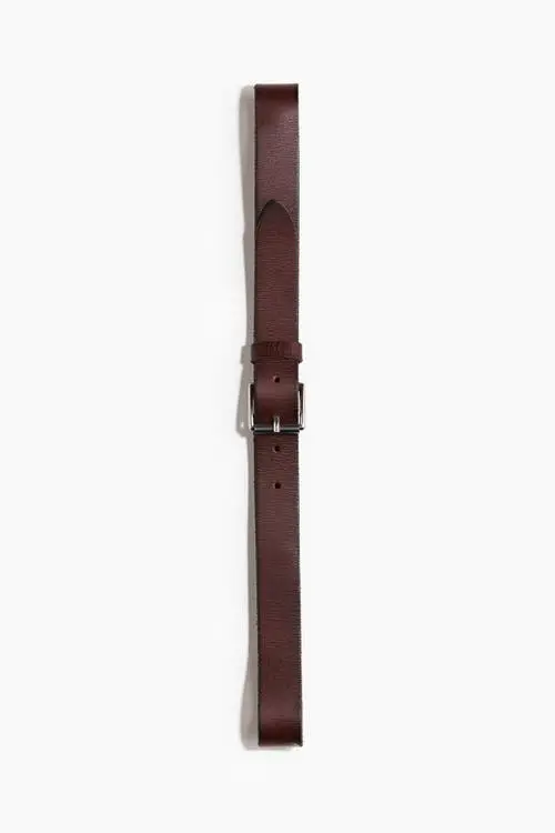 H&m Leather Belt With Metal Buckle