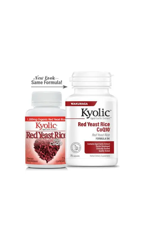 KYOLIC Aged Garlic Extract Formula 114, Red Yeast Rice Coq10
